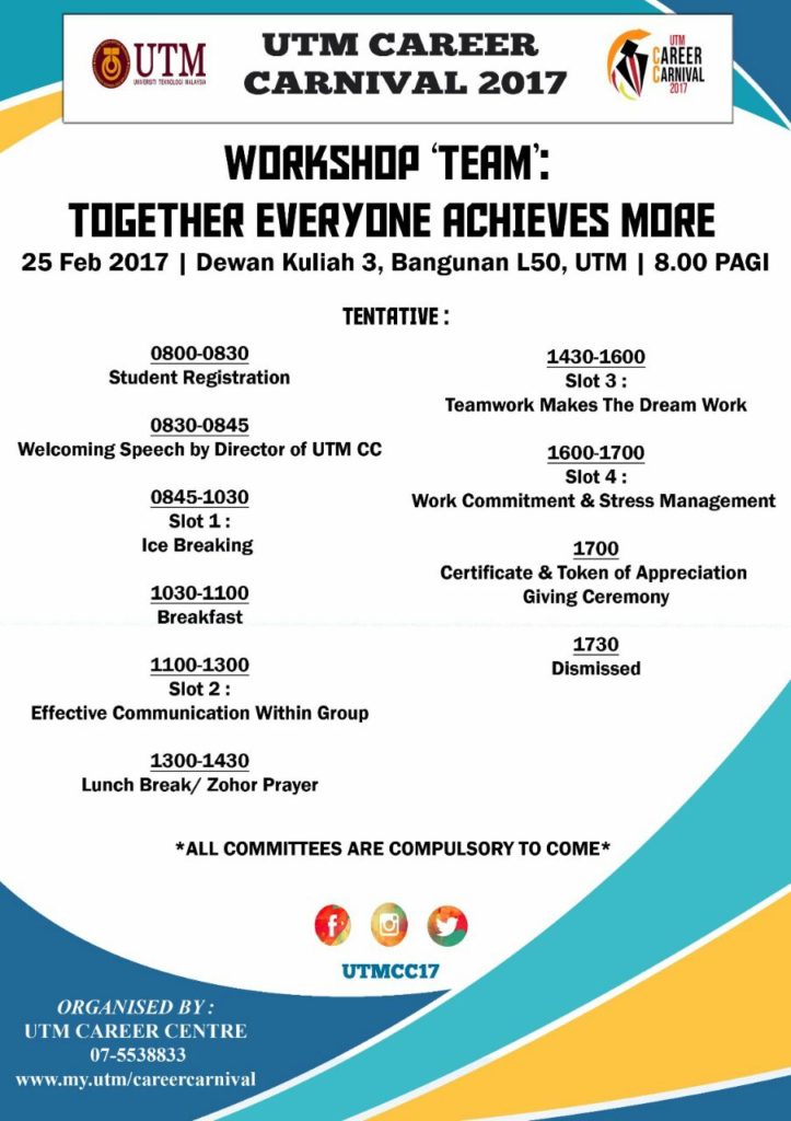 Workshop 2017 | UTM CAREER CARNIVAL 2023