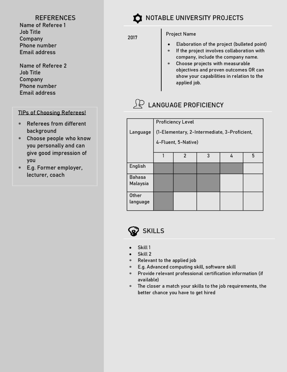Sample Resume | UTM CAREER CARNIVAL 2023