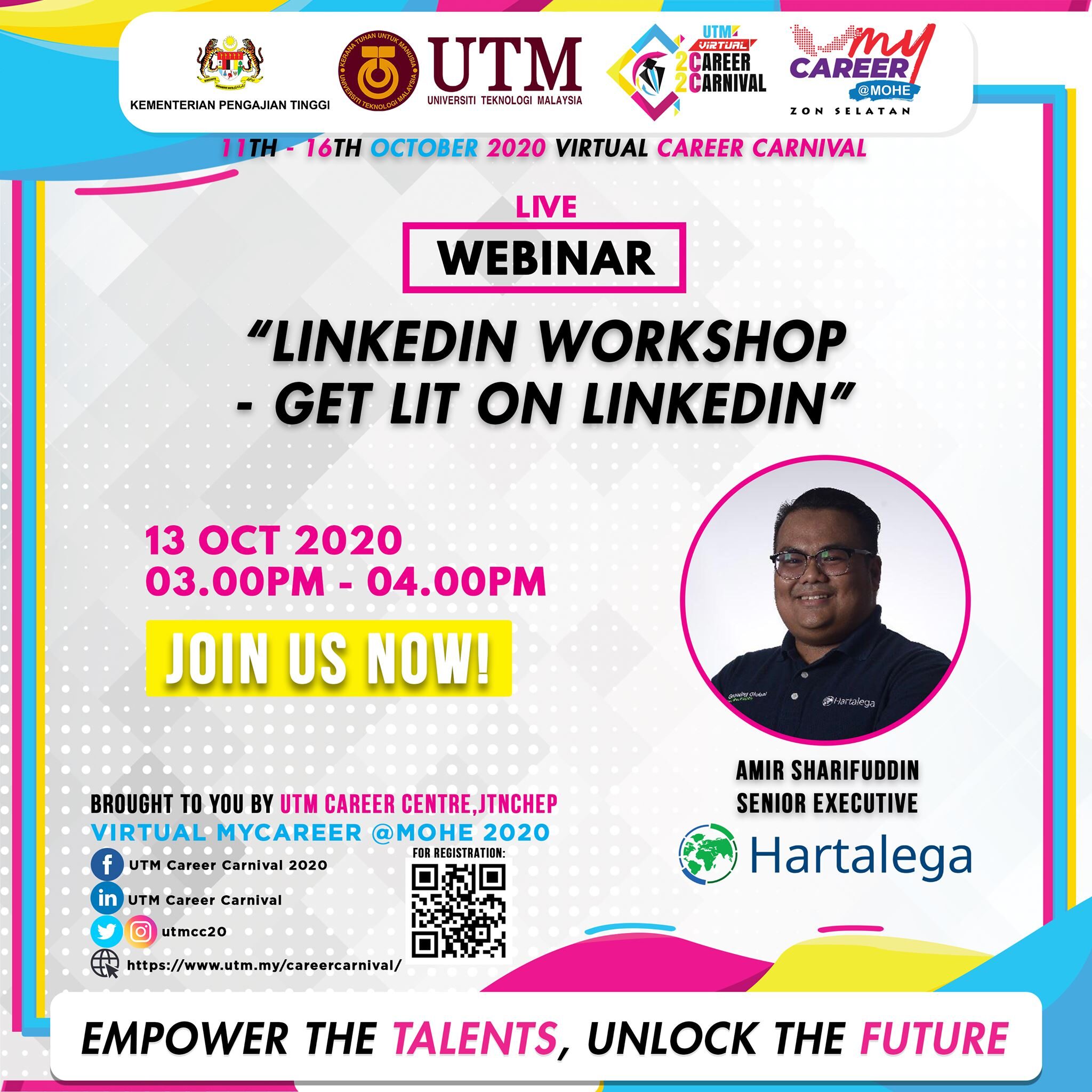 Live Webinar: LinkedIn Workshop – Get LIT on LinkedIn | UTM CAREER ...