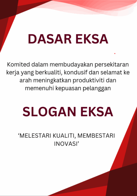 DASAR DAN SLOGAN EKSA | Health Centre
